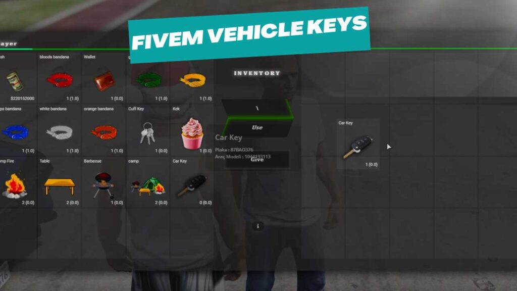 fivem vehicle keys - esx scripts